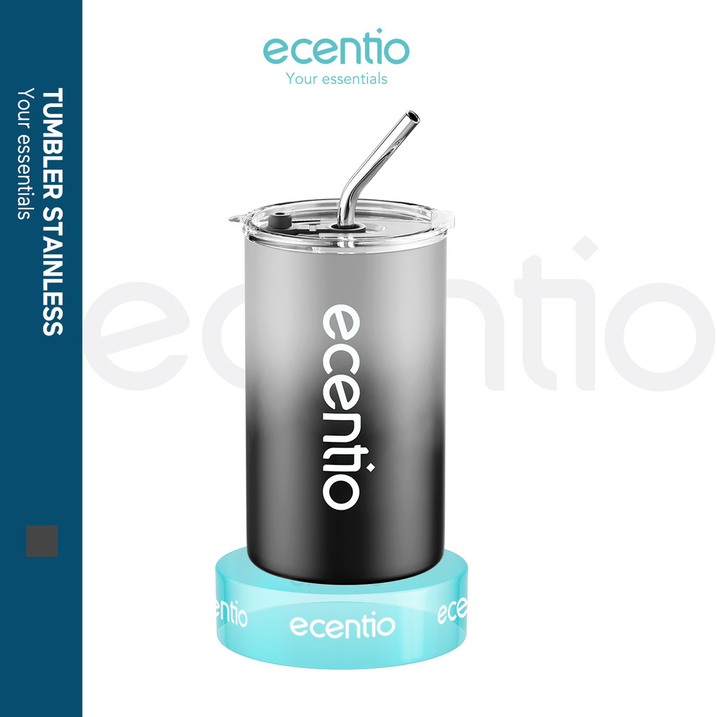 Jual ecentio tumbler stainless cooler botol 600ml tahan panas dingin ...