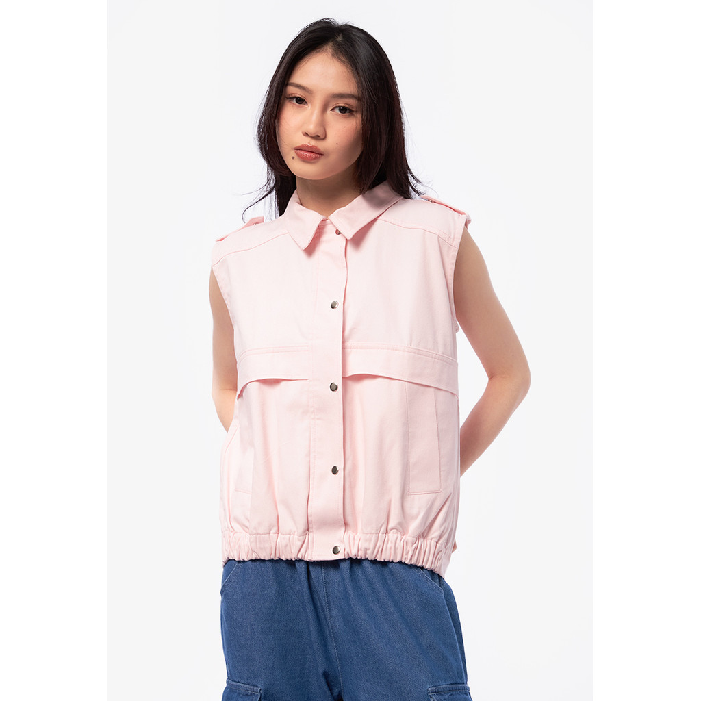 Jual COLORBOX Oversized Twill Vest Lt. Pink | Shopee Indonesia