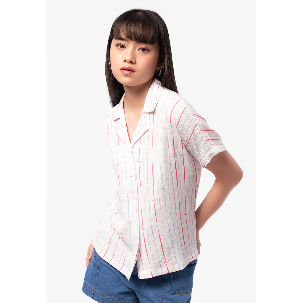 Jual COLORBOX Printed Notch Collar Shirt Multicolor | Shopee Indonesia