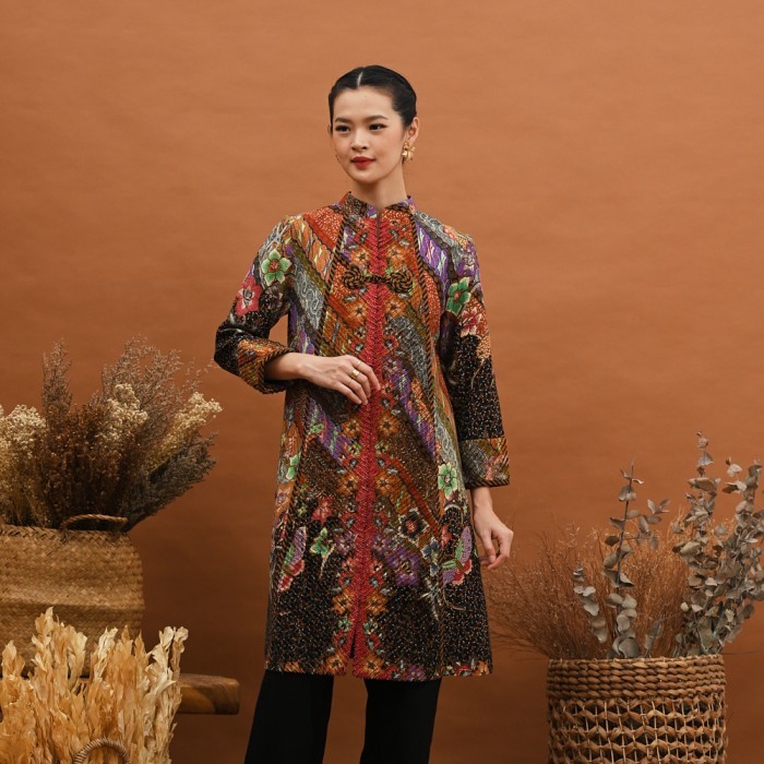 Jual Alib Nona Rara - Eyes Rmb D0466, Baju Kerja Blouse Batik Wanita ...