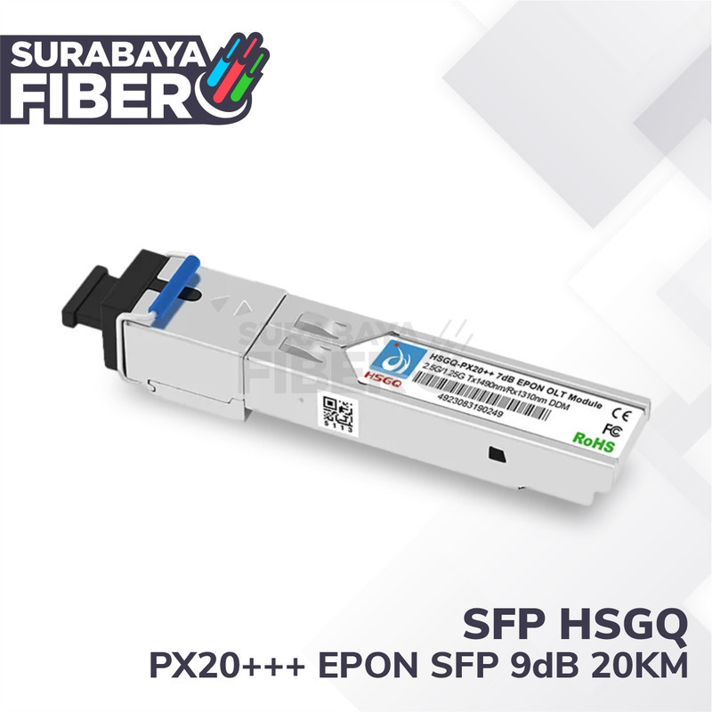 Jual [𝑶𝑹𝑰𝑮𝑰𝑵𝑨𝑳] SFP 9dBM PX20+++ 20KM EPON - HSGQ SFP - Modul OLT SFP ...