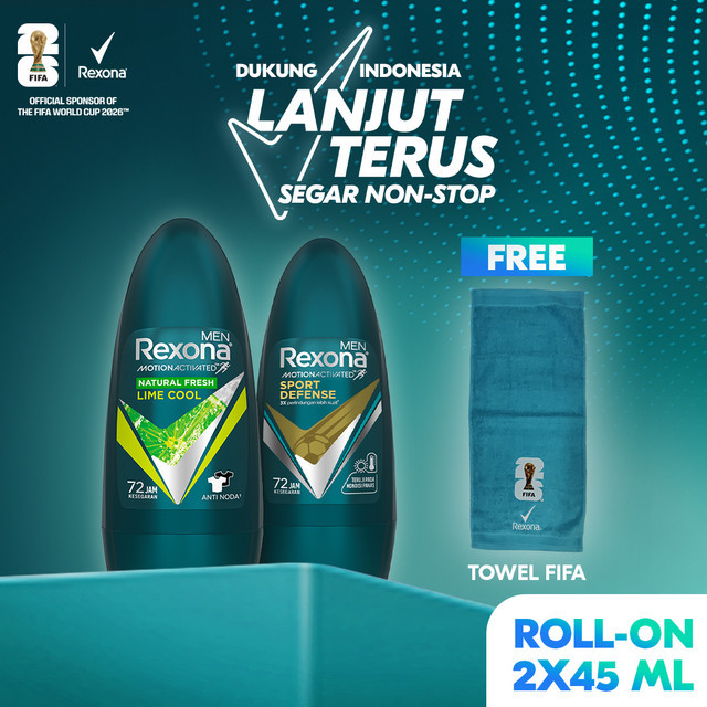 Jual Buy Rexona Men Sport Defense & Lime Cool Get Towel FIFA | Shopee ...