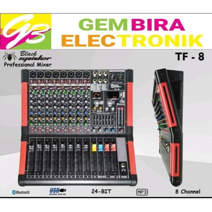 Jual MIXER BLACK SPIDER TF8 MIXER BLACKSPIDER TF 8 CHANNEL | Shopee ...