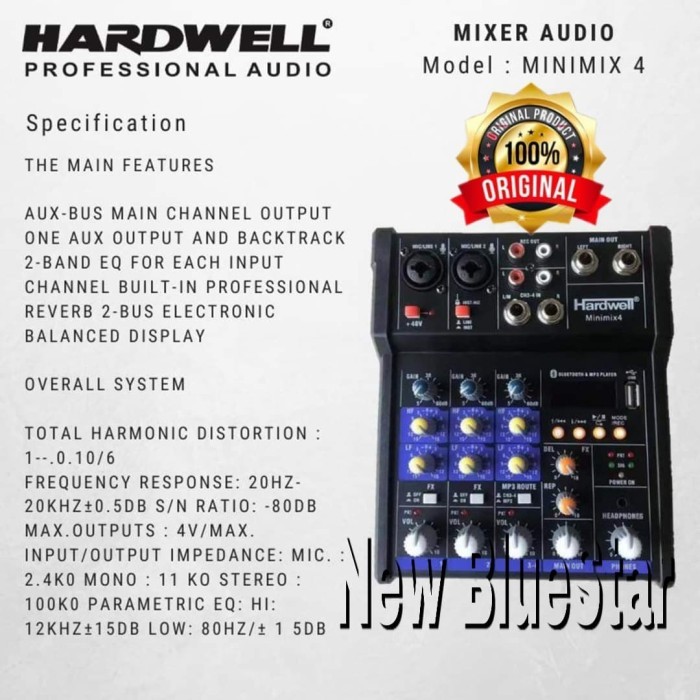 Jual Amplifier Mixer Hardwell Minimax 4 Original 4 Channel | Shopee ...