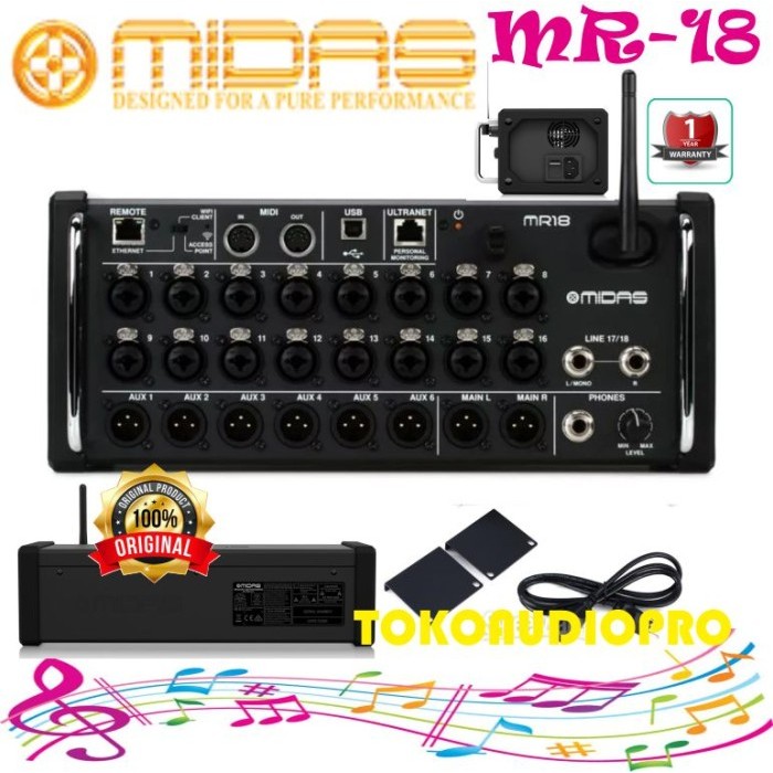 Jual midas mr18 mr-18 mr 18 digital mixer audio | Shopee Indonesia
