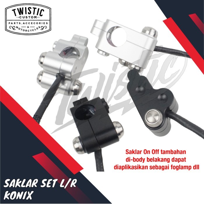 Jual Saklar Holder Switch Konix Kanan Kiri Set Moto Custom Universal ...