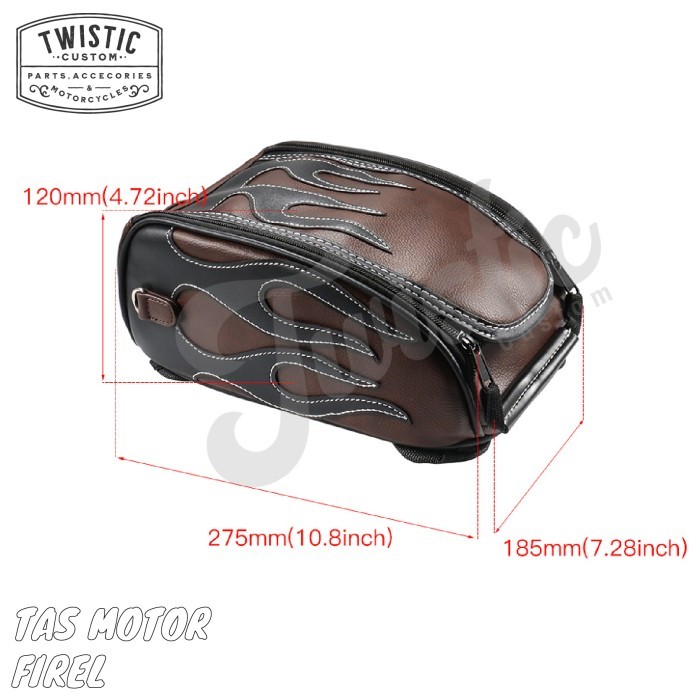 Jual Tas Kulit Tank Bag Tankbag Tangki Magnet Depan Firel Motor ...