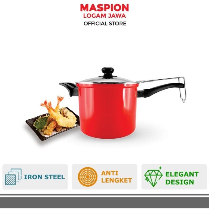 Jual Maspion Maslon Fryer Ebonite 18 cm with Bucket Fryer and Glass ...