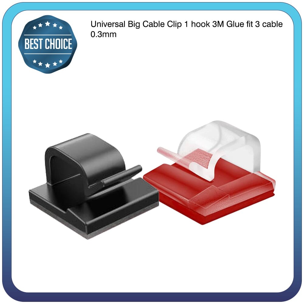 Jual Arte Klip Besar Big Cable Clip 1 hook Lem 3M Glue fit 3 cable 0 ...