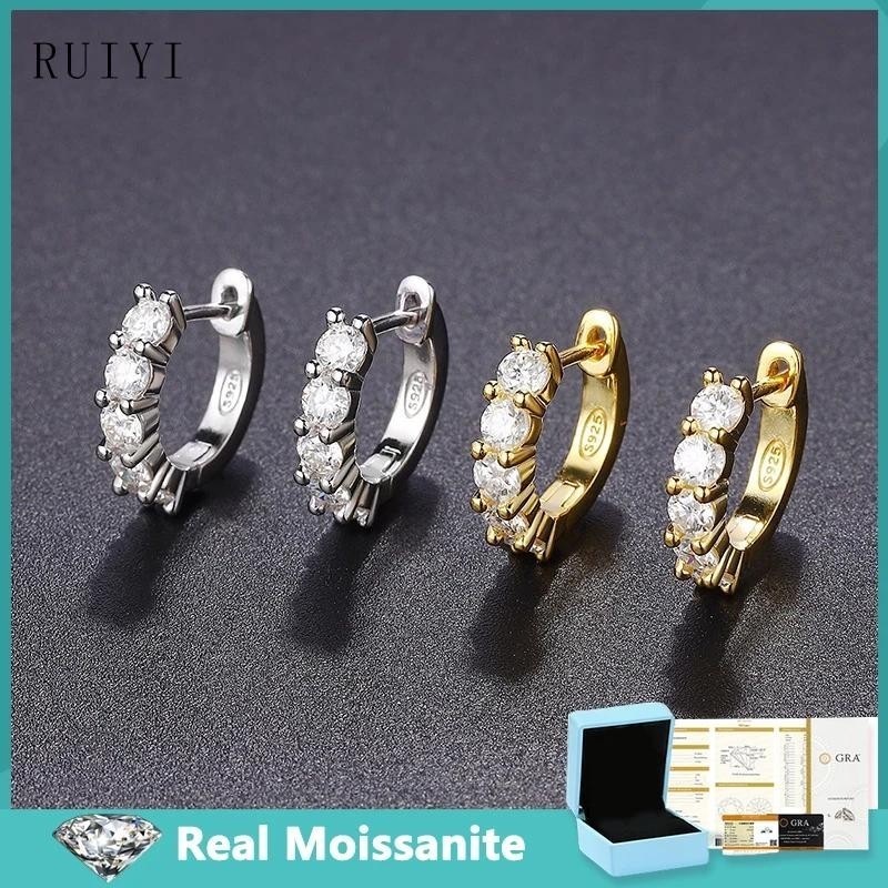 Jual 0,5 karat Anting Simpai Moissanite Asli untuk Wanita 925 Perak ...