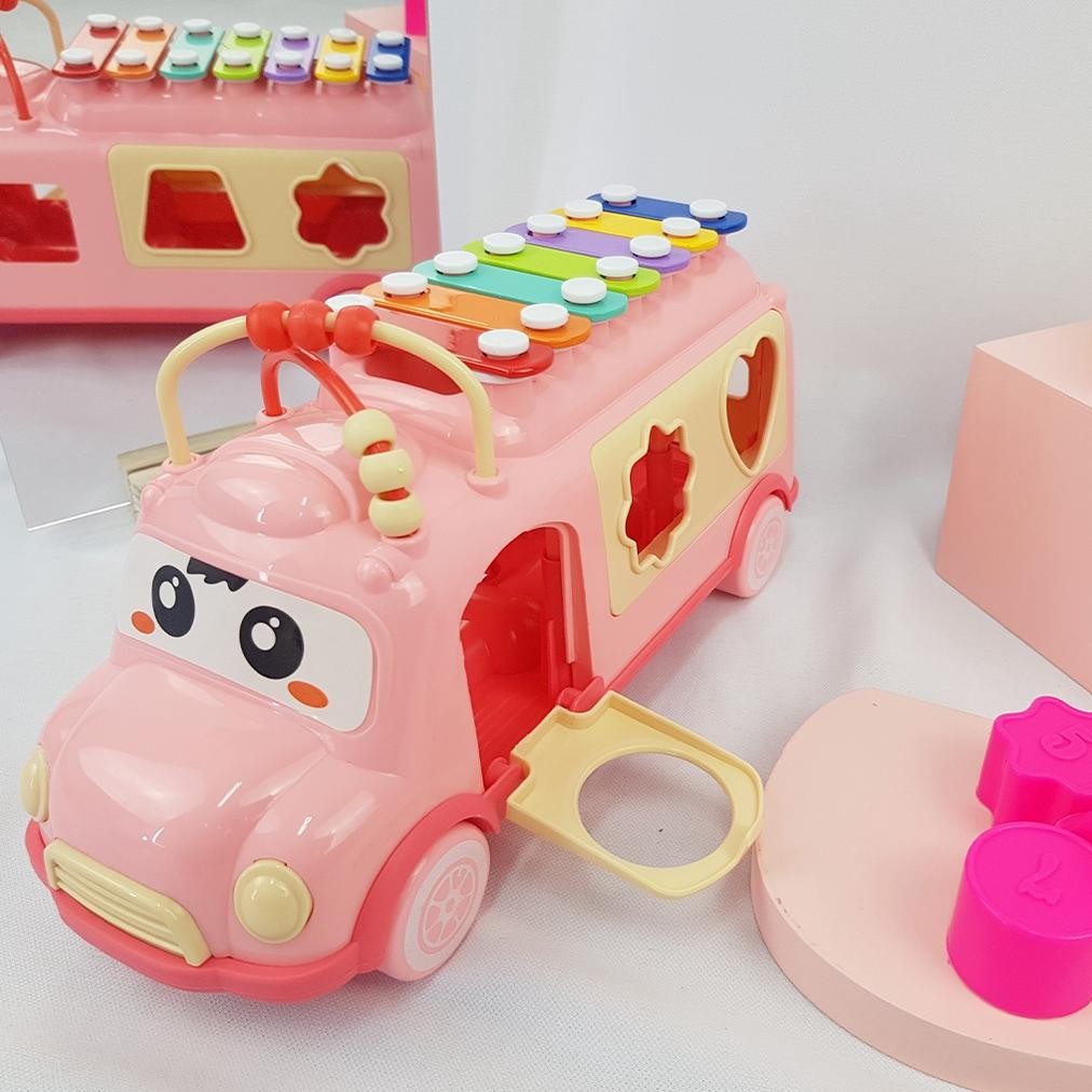 Jual SPECIAL Mainan Bus Xylophone Mobil / Mainan 3in1 Musik/ Sorting ...