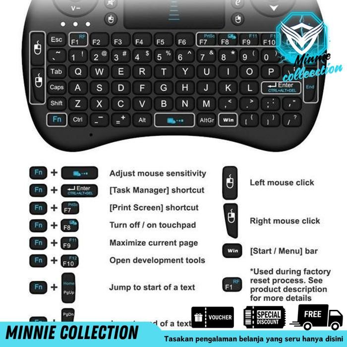 Jual MINI WIRELESS KEYBOARD SMART ANDROID TV BOX STB TOUCH PAD MOUSE ...