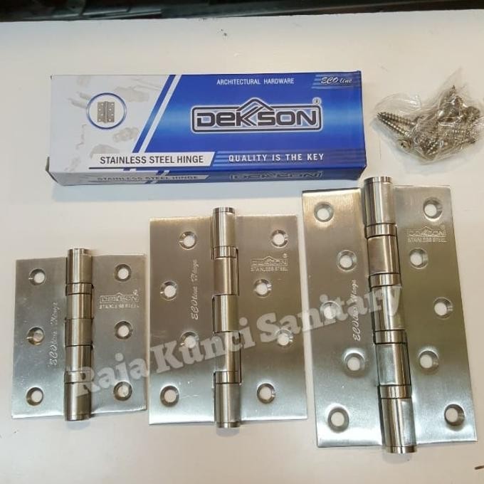 Jual Engsel Dekson 4"x3"x2mmx2BB Stainless Ecoline/Engsel Pintu/DEKSON ...