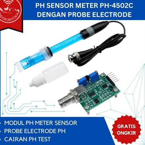 Jual Ph Sensor Meter Ph-4502C Dengan Probe Electrode | Shopee Indonesia