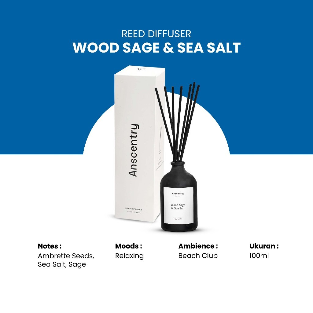 Jual Wood Sage & Sea Salt / Reed Diffuser 100ml Pewangi Ruangan ...