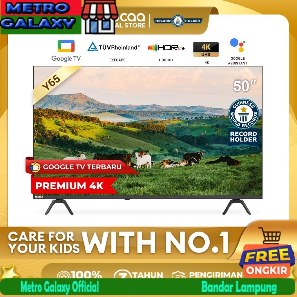 Jual NEW COOCAA 50 inch GOOGLE TV-Smart TV-4K UHD-Dolby Audio (Coocaa ...
