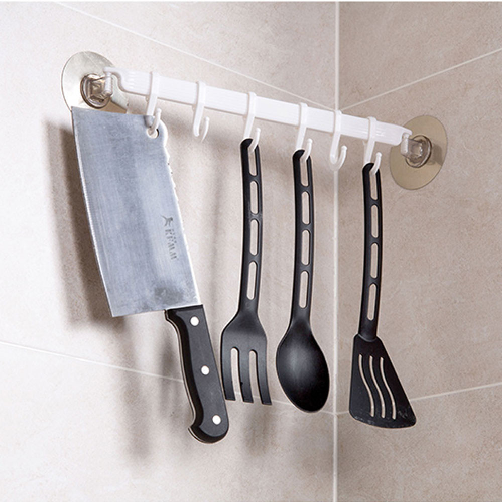 Jual Rak Gantungan Peralatan Dapur 6 Hole Adhesive Hook - Ou007 ...