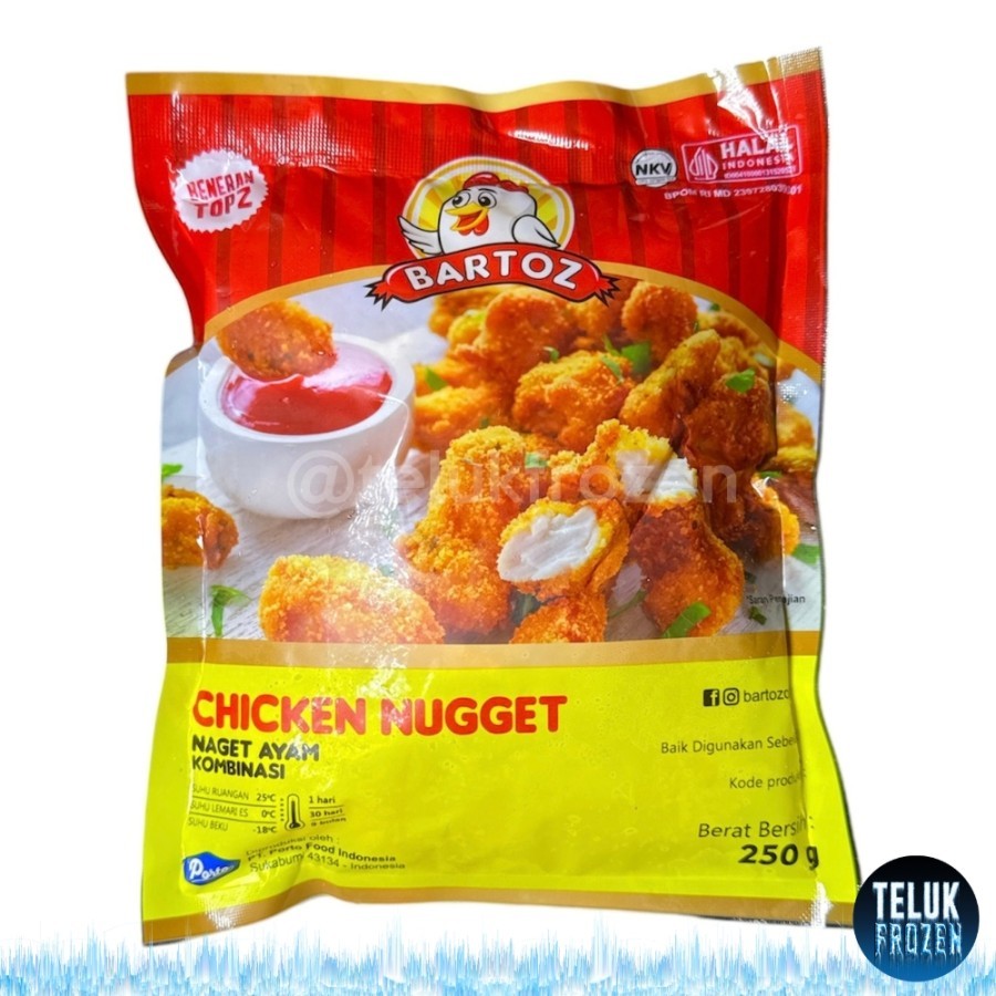 Jual Bartoz Chicken Nugget Naget ayam kombinasi 250gr 250 g gram daging ...