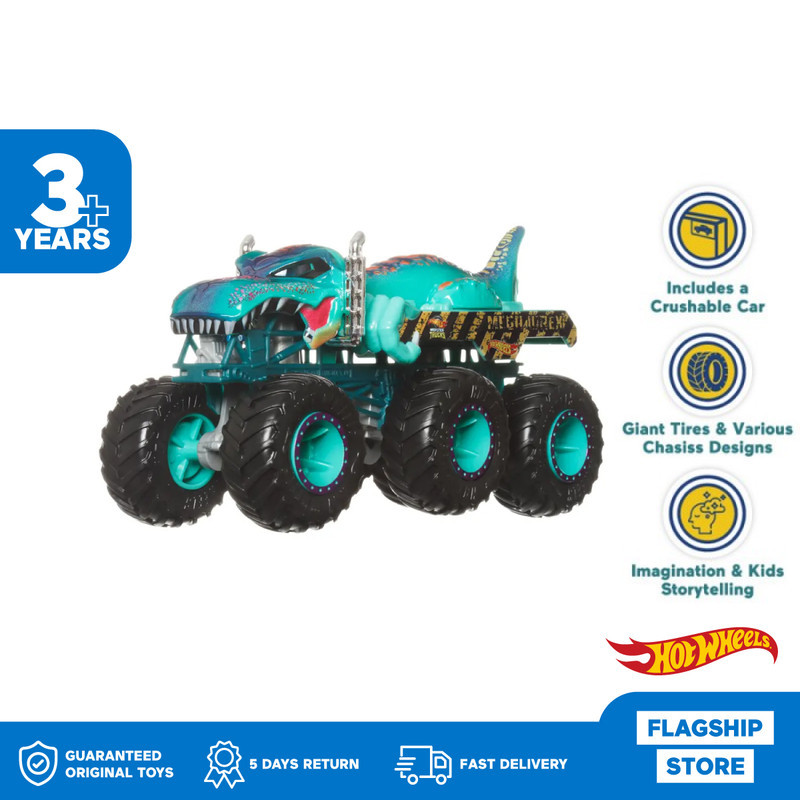 Jual Hot Wheels Monster Trucks Big Rigs Mega Wrex - Mainan Mobil Balap | Shopee Indonesia