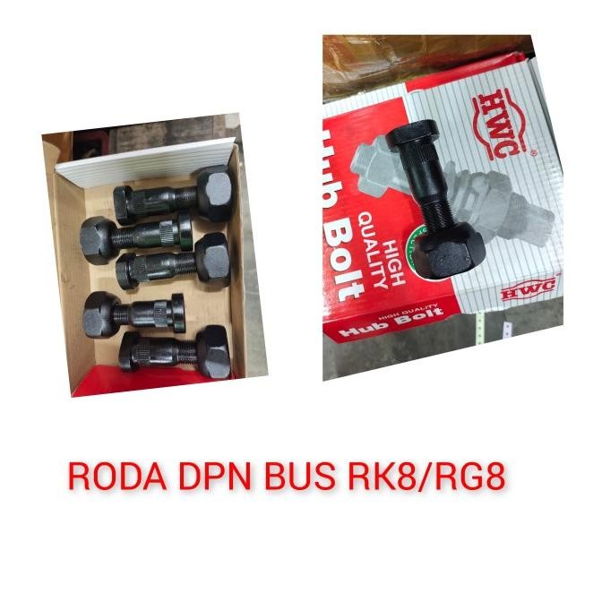 Jual Baut roda depan RK8 - Baut Roda Depan RG8 Hino bus HWC Murah ...