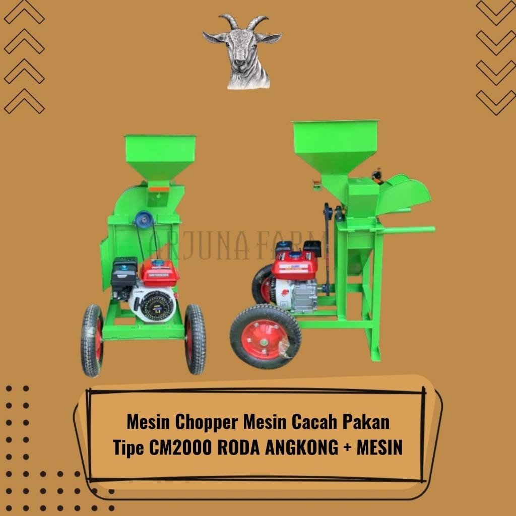 Jual Mesin Coper Rumput Jagung Cacah Tipe CM2000 Roda Angkong + MESIN ...