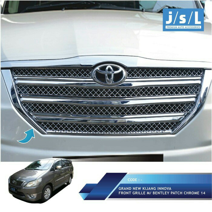 Jual Kijang Innova Front Grille Model Bentley Patch Chrome/Aksesoris ...