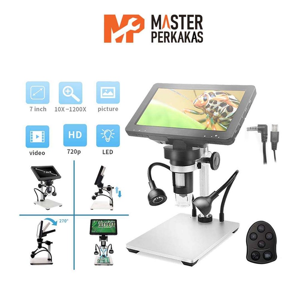 Jual LCD Display Mikroskop Digital MP / Microscope Monitor Metal Stand ...
