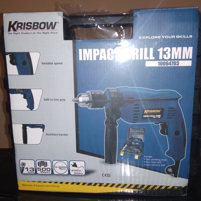 Jual Krisbow Impact Drill 21 Set 13 Mm Alat Bor Original | Shopee Indonesia