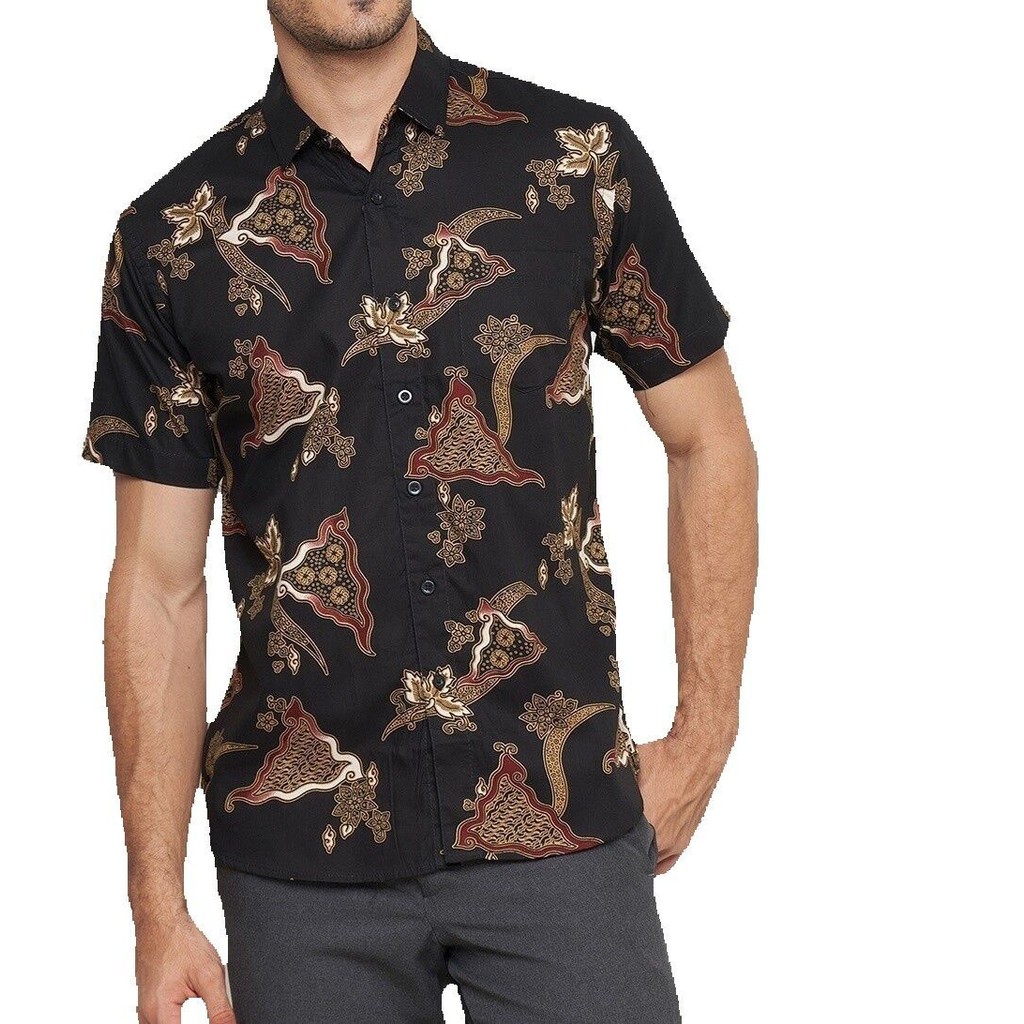 Jual Baju Batik Pria Slimfit Kemeja Lengan Pendek Hem Slim Fit LBS 2489 ...