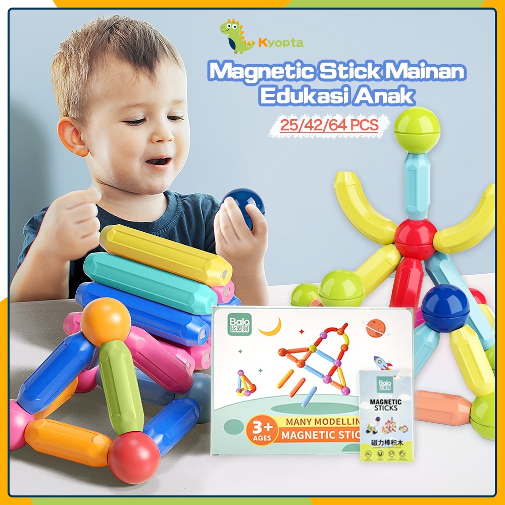 Jual Kyopta Magnetic sticks magnet stick ball Magnet bar magnetic tiles ...