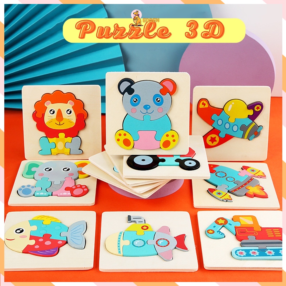 Jual Edden Jigsaw puzzle kayu 3D Wooden toys Puzzel kayu mainan edukasi ...