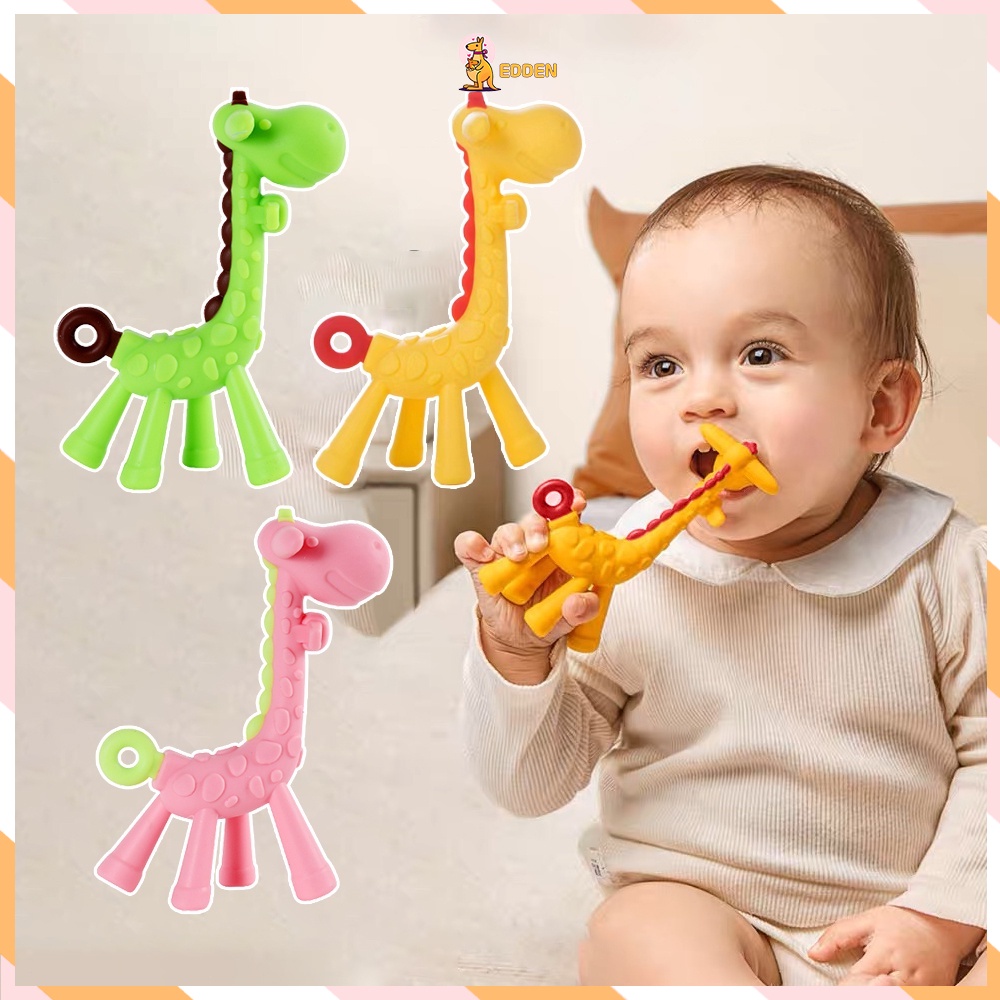 Jual Edden Gigitan bayi teether jerapah lucu mainan teether bayi ...