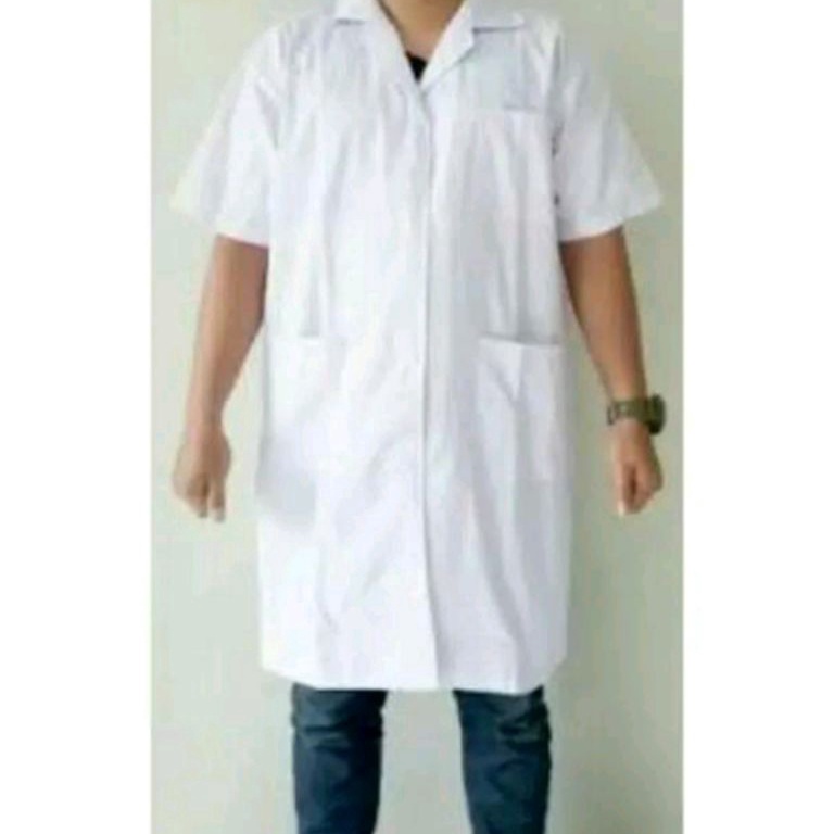 Jual trxh6H1t JAS LABORATORIUM TANGAN PENDEK/ JAS PRAKTEK / JAS LAB ...