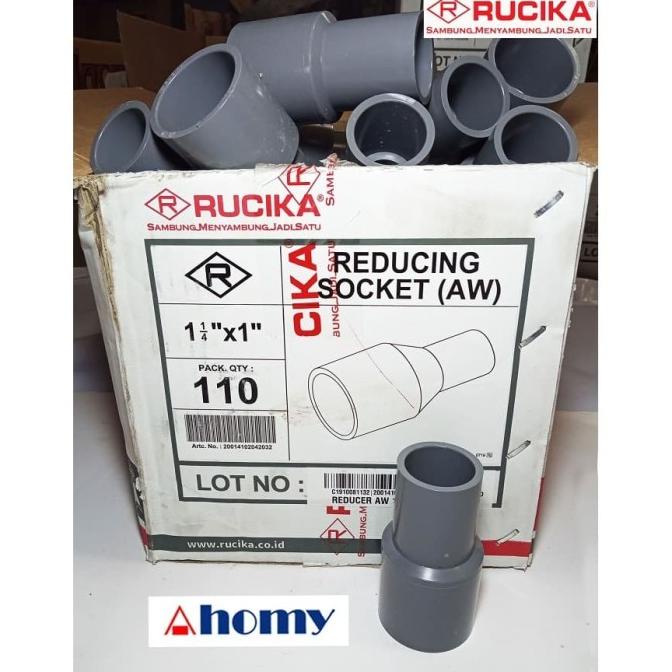 Jual r sock pvc rucika TS AW tebal 1 1/4 x 1 (reducer socket / vlok) | Shopee Indonesia