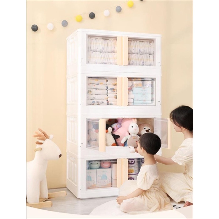 Jual Storage Box Lipat 72L Besar Folding Cabinet Container Multifungsi ...