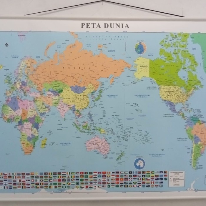 Jual Peta Dunia Besar Peta Dinding Uk 180 X 120 Bestseller Peta ...
