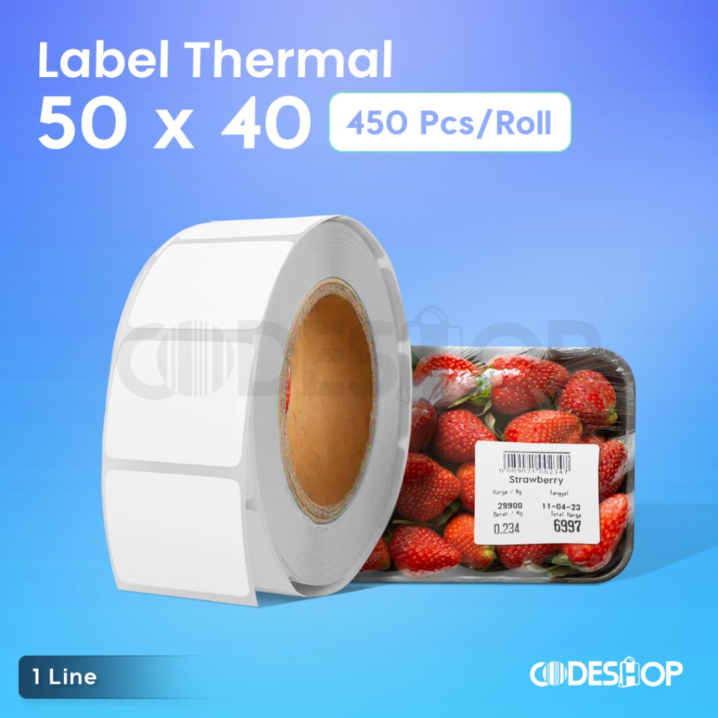 Jual Label Thermal 50X40mm 50 X 40 Timbangan Digital Sticker Buah Sayur ...