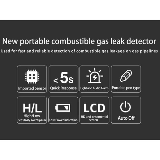 Jual Esp Natural Gas Detector Pen Type Leak Detector Combustible Gas ...