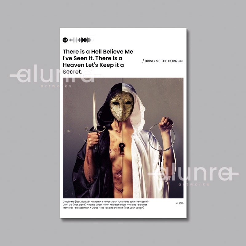 Jual Poster pajangan dinding artwork aesthetic cover album band bring ...