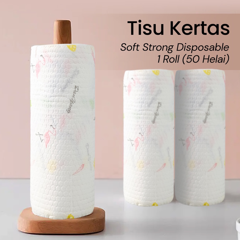 Jual HOME Tisu Kertas Soft Strong Disposable 1 Roll (50 Helai) Original ...