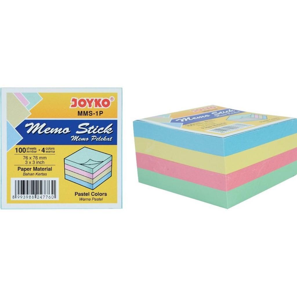 Jual STICKY NOTES MEMO 4 WARNA PASTEL - JOYKO MMS-1 / MMS-1P | Shopee ...