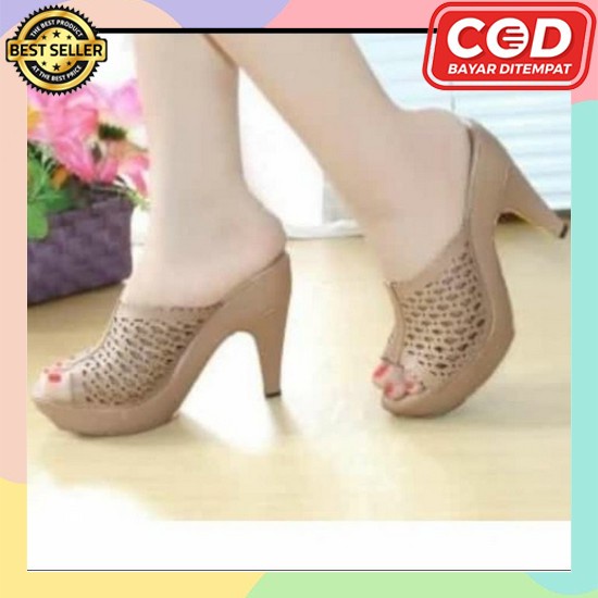 Jual Hakhils Wanit Kekinian Sandal Ibuibu Kondangan High Heel Tinggi ...