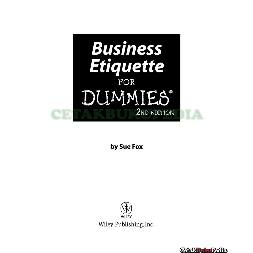 Jual Business Etiquette Dummies 8 | Shopee Indonesia
