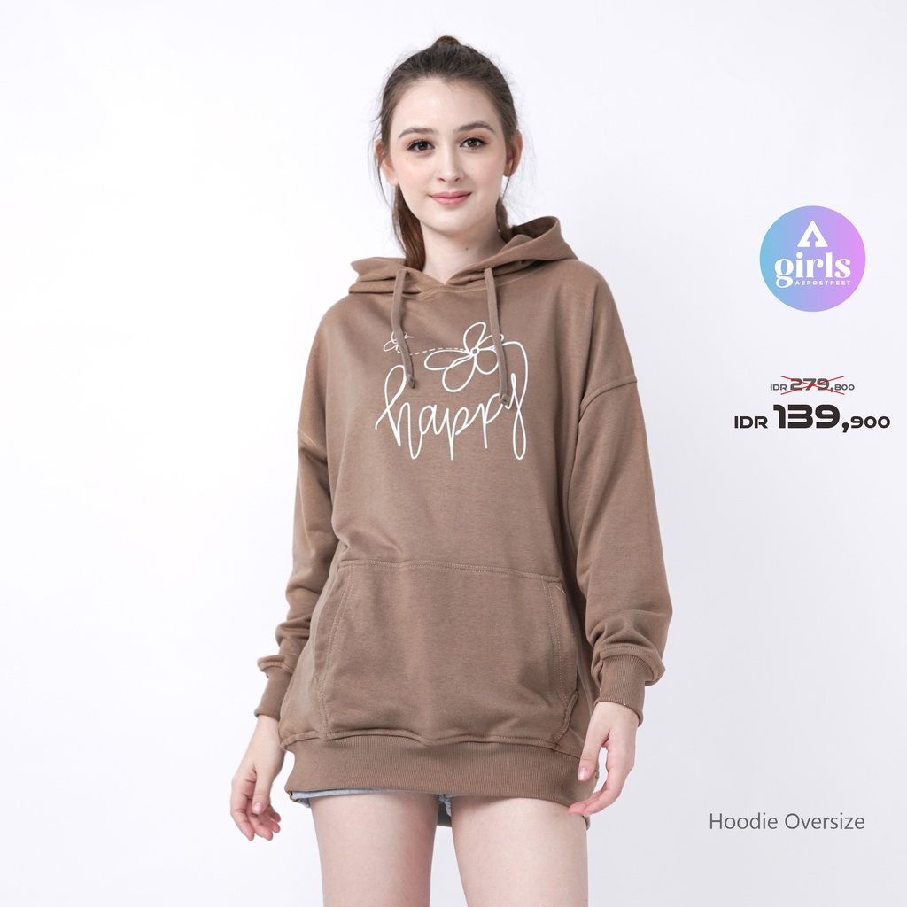 Jual Aerostreet Hoodie Oversize Happy Mocca Sweater Jumper 1D001 ...