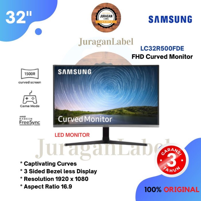 Jual Curved Monitor SAMSUNG 32" inch LC32R500FDE FHD LED LC32R500 ...