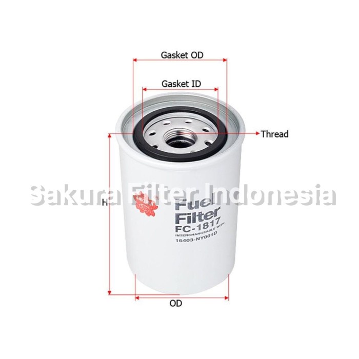 Jual Filter Solar/Fuel Nissan Euro 2 CWM330 Sakura FC-1817 best seller ...
