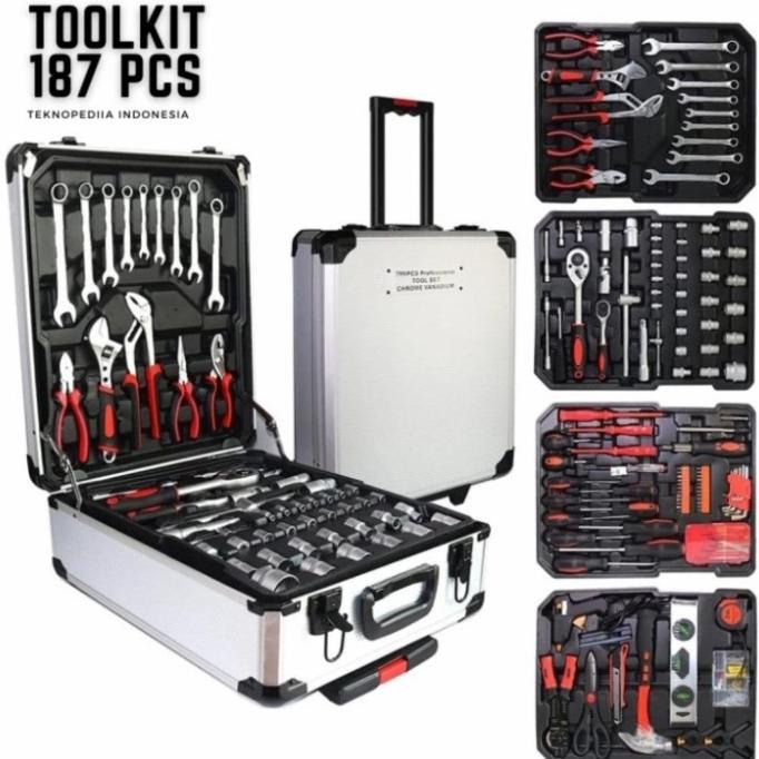 Jual Tool Kit 187pcs Perkakas Bengkel Dan Rumah Koper Lengkap | Shopee Indonesia