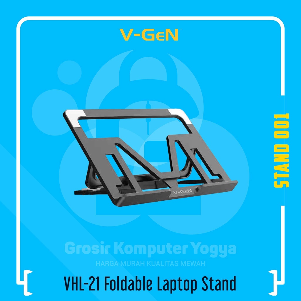 Jual V-GeN VHL-21 5 Level Adjustable Height Foldable Laptop Stand ...
