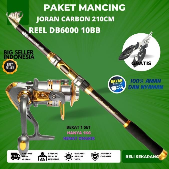 Jual PROMO COD Set Pancing Pantai Laut kekuatan 20kg Joran Carbon ...