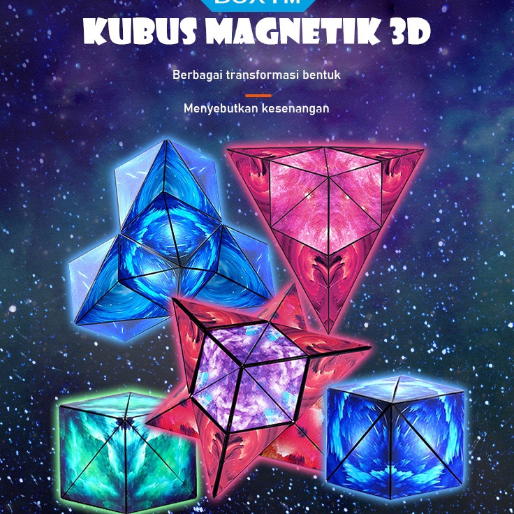 Jual ★★★ PGK 3D Rubik Tiga Dimensi Geometris Magnetik Kubus / Ruang Berpikir Pendidikan Cube ...